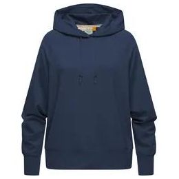 Kapuzensweatshirt Ragwear "Tonna", Damen, Gr. XS (34), blau (navy), Sweatware, Material: 67% Polyester, 28% Viskose, 5% Elasthan, oversize h&uuml;ftbedeckend, hoch geschlossener Ausschnitt, Raglan&auml;rmel Rippb&uuml;ndchen, Sweatshirts, Moderner Damen Hoodie in angesagtem Oversize-Schnitt