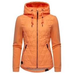 Outdoorjacke Ragwear "Lucinda", Damen, Gr. XL (42), orange (pfirsich), Obermaterial: 100% Polyester. Obermaterial &Auml;rmel: 100% Baumwolle. Futter: 100% Polyester. Wattierung: 100% Polyester, figurbetont h&uuml;ftbedeckend, &Auml;rmel ohne &Auml;rmelschlitz normaler Saum, Jacken Outdoorjacke, Steppjacke aus modernem Materialmix mit Kapuze