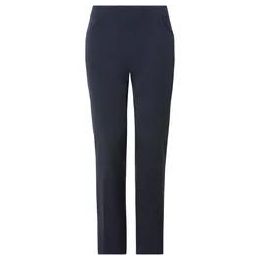 Schlupfhose KjBRAND "Schlupfhose Susie in Bi-Stretch, Kammgarnoptik", Damen, Gr. 24, K-Gr, blau (marine), Web, Obermaterial: 63% Polyester, 35% Viskose, 2% Elasthan, bequem kn&ouml;chelfrei, Hosen Schlupfhose, Sommerhose, ideal f&uuml;r kr&auml;ftige Oberschenkel