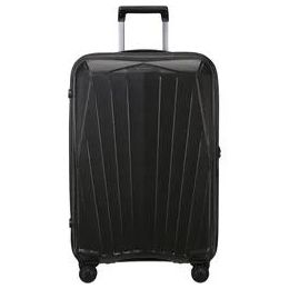Hartschalen-Trolley Samsonite "MAJOR-LITE, verschiedene Gr&ouml;&szlig;en und Farben", Gr. B/H/T: 45cm x 69cm x 28cm 69 l, schwarz, Curv, Koffer, mit Adressanh&auml;nger, mit Raumteiler, Packriemen und Trennpolster