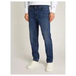 Straight-Jeans Tommy Hilfiger "CORE HARLEM", Herren, Gr. 38, L&auml;nge 32, blau (royal blau), Denim/Jeans, Obermaterial: 99% Baumwolle, 1% Elasthan, Jeans Straight-Jeans
