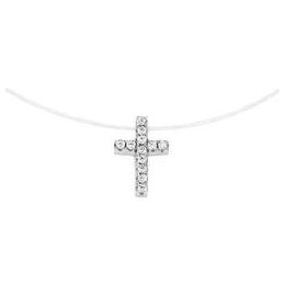 Collier Smart Jewel "Anh&auml;nger Kreuz, Silber 925", silber, Halsketten, Herren, 45cm, Silber 925 (Sterlingsilber), Collier