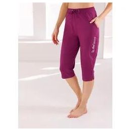 Jogginghose feel good, Damen, Gr. 44/46, Normalgr&ouml;&szlig;en, lila (malve), 95% Baumwolle, 5% Elasthan, unifarben, Hosen Jogginghose