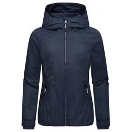 Winterjacke Ragwear "Dizzie Warm", Damen, Gr. XXXL(46), blau (navy), Obermaterial: 100% Polyester. Innenfutter: 100% Polyester. Wattierung: 100% Polyester, Basic, figurumspielend h&uuml;ftbedeckend, &Auml;rmel ohne &Auml;rmelschlitz Rippb&uuml;ndchen mit Gummizug, Jacken Winterjacke, Wasserdichte Damen Jacke mit Kapuze