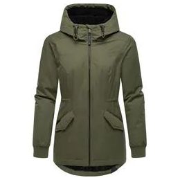 Winterjacke Ragwear "Dowey Warm Rain", Damen, Gr. S (36), gr&uuml;n (olivgr&uuml;n), Obermaterial: 100% Polyester. Innenfutter: 100% Polyester. Wattierung: 100% Polyester, Basic, figurumspielend Po-bedeckend, hoch geschlossener Ausschnitt, eng Rippb&uuml;ndchen, Jacken Winterjacke, Wasserdichte Damen Jacke f&uuml;r den Winter