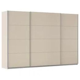 Schwebet&uuml;renschrank OTTO HOME "Kleiderschrank Schrank Garderobe AGORDO mit Dekor- oder Hochglanzfront", beige (beige (champagner), griffleisten alufarbig), B:315cm H:229cm T:62cm, Holzwerkstoff, Schr&auml;nke, Schwebet&uuml;renschrank, in 4 Breiten und 2 H&ouml;hen MADE IN GERMANY