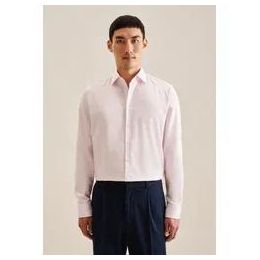 Businesshemd Seidensticker "Schwarze Rose", Herren, Gr. XXL (45), normale &Auml;rmell&auml;ngen, rosa (ros&eacute;), 100% Baumwolle, gestreift, slim fit, 2-Knopf-Manschette, Hemden, Slim 1/1 Kentkragen Gestreift