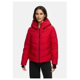 Winterjacke Marikoo "Yukanii", Damen, Gr. L, rot (deep rot), Obermaterial: 100% Polyester; Futter: 100% Polyester; Wattierung: 100% Polyester; &Auml;rmelfutter: 100% Polyester, Jacken Winterjacke, Kurze Winterjacke mit langen B&uuml;ndchen und Daumenloch