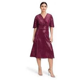 Cocktailkleid Vera Mont "Damen im Glitzer-Look", Damen, Gr. 36, Normalgr&ouml;&szlig;en, rot (rot, grau), Obermaterial: 86% Polyamid, 9% Polyester, 5% Elasthan, ausgestellt kurz, Kleider