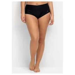 Bikini-Hose sheego, Damen, Gr. 52, Normalgr&ouml;&szlig;en, schwarz, Polyamid, Badehosen Bikini-Hose
