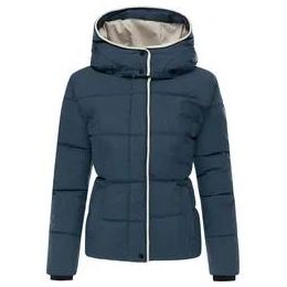 Winterjacke Ragwear "Gleama Melange YOUMODO", Damen, Gr. XS (34), navy, Obermaterial: 100% Polyester. Innenfutter: 100% Polyester. Wattierung: 100% Polyester, tailliert h&uuml;ftlang, hoch geschlossener Ausschnitt, eng Rippb&uuml;ndchen, Jacken Winterjacke, Wasserdichte Steppjacke mit abnehmbarer Kapuze