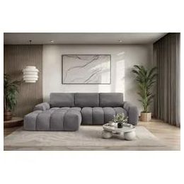 Ecksofa OTTO HOME "AZITA L-Form, 270 cm - OTTO. Verl&auml;ssliche Qualit&auml;t.", grau (dunkelgrau), B:270cm H:84cm T:166,5cm, 100% Polyester, Sofas, Ecksofa, wahlweise als Schlafsofa m. Bettkasten, Bubble-Optik, Topseller