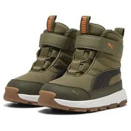 Stiefel Puma "Puma Evolve Stiefel Kinder", Kinder, Gr. 22, orange (olive schwarz orange glo gr&uuml;n), Obermaterial: Synthetik, Textil. Futter: Textil. Innensohle: Textil. Laufsohle: Gummi, Schuhe Stiefel