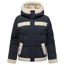 Winterjacke Ragwear "Editah YOUMODO", Damen, Gr. M (38), navy, Obermaterial: 100% Polyester. Innenfutter: 100% Polyester. Wattierung: 100% Polyester, oversize h&uuml;ftlang, hoch geschlossener Ausschnitt, eng Rippstrickb&uuml;ndchen, Jacken Winterjacke, warme modische Jacke mit Pl&uuml;sch-Details