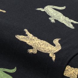 buttinette Baumwoll-Jersey "Krokodil" mit Elasthan, schwarz-color