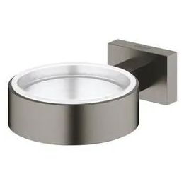 Grohe Glashalter Essentials Cube Geb&uuml;rstetes Hard Graphite Metall 40508AL1