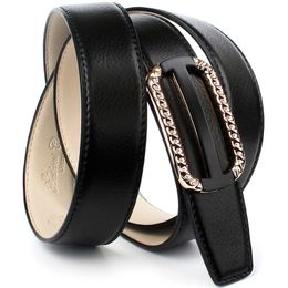 Ledergürtel Anthoni Crown, Damen, Gr. 105, schwarz, Leder, unifarben, Gürtel, mit Fashion-Koppelschließe, teilweise in Flechtoptik