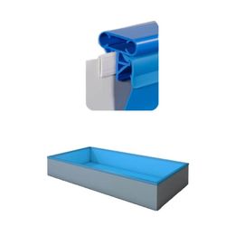 Evolution Poolfolie Rechteck 0,8 mm Blau Keilbiese - 120 cm Tiefe 600 x 400 x 120 cm