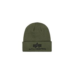 Skimütze Alpha Industries "3D Beanie", Herren, Gr. onesize, grün (dunkelgrün), Obermaterial: 100% Polyacryl, Mützen