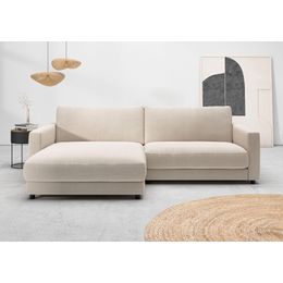 Ecksofa Home Affaire, B:265cm H:85cm T:190cmtaupe, 100% Polyester, Wohnzimmer, Sofas, "Ecksofa Jiro, L-Form, große Sitztiefe, Breite 265 cm", lose