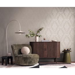 A.S. Cr&eacute;ation Vliestapete A.S. CR&Eacute;ATION "Pure Elegance Ornament-Tapete Mustertapete Barock Raute", beige (beige,grau), B:0,53m H:0,02m L:10,05m, Vlies, Tapeten, Vliestapete klassisch f&uuml;r Schlafzimmer K&uuml;che Wohnzimmer Ornament Flur