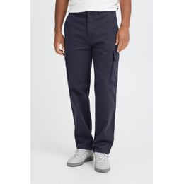 Cargohose Blend "BHNATAN CARGO", Herren, Gr. 27, Länge 34, grau (salute), Web, Obermaterial: 98% Baumwolle, 2% Elasthan, unifarben, relaxed fit knöchellang, Hosen