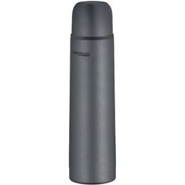 Isolierflasche THERMOCAFÉ "TC EVERYDAY, Edelstahlkörper, spülmaschinenfest", graphite grau mat, H:29,5cm, Edelstahl, Kunststoff, Silikon, Trinkflaschen, mit Twist & Pour Lid und Trinkbecher (nicht isoliert)