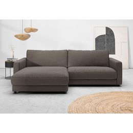 Ecksofa Home Affaire, B:265cm H:85cm T:190cmmocca, 85% Polyester, 15% Viskose, Wohnzimmer, Sofas, "Ecksofa Jiro, L-Form, gro&szlig;e Sitztiefe, Breite 265