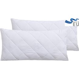 Kopfkissen my home "Microlux Kopfkissen 40x80 cm, 80x80 cm", weiß, B:40cm L:80cm, Bezug: 100% Polyester. Füllung: 100% Polyester, Kopfkissen, Kissen im Spar-Set