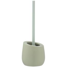 WC-Garnitur Wenko "Badi", grün, H:38cm L:13,5cm, Keramik, Reinigungsbürsten, Keramik