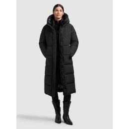 Steppmantel Khujo "VELIA", Damen, Gr. S, schwarz, 100% Polyester, unifarben, eingesetzt elastischer Bund mit Windstopper, Mäntel