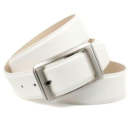 Ledergürtel Anthoni Crown, Damen, Gr. 90, weiß, Leder, unifarben, Gürtel, Jeansgürtel in weiß
