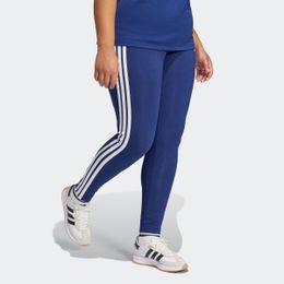 Trainingstights adidas Sportswear "W 3S SJ LEG INC", Damen, Gr. 3X, N-Gr, blau (dunkelblau, weiß), Obermaterial: 90% Baumwolle, 10% Elasthan, Hosen
