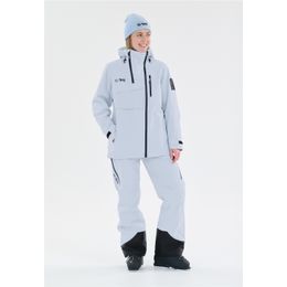 Skijacke SLOPE "Zuko", Damen, Gr. XL, hellblau, 100% Polyester, mehrfarbig, normal, ohne Ausschnitt, Jacken Skijacke, mit wasserdichter Membran und getapten N&auml;hten
