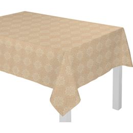 Tischdecke Adam "Romantic Puligny Light" Gr. 4, beige, Ø:145cm, Bio-Baumwolle, Tischdecken, aus 100% Bio-Baumwolle