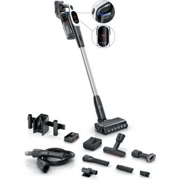 Bosch Akku-Stielstaubsauger "Unlimited 9 BTS942WQC, MicroClean™ Technology, 10 Jahre Motorgarantie", weiß, B:25cm H:130cm T:21,6cm, Akkusauger, LED-Licht, HEPA-Filtersystem, Schnellladegerät, 2 Akkus, weiß