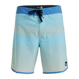 Boardshorts Quiksilver "Surfsilk Scallop 18"", Herren, Gr. 28(XS), aquifer tijuana, 88% Polyester, 12% Elasthan, Hosen