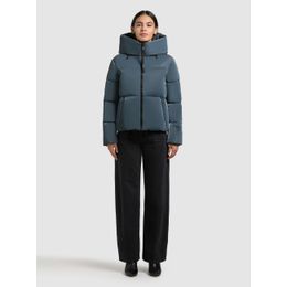 Steppjacke Khujo "AUDREY SHINY", Damen, Gr. L, dim blau, 100% Polyester, unifarben, eingesetzt elastischer Bund mit Windstopper, Jacken