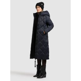 Steppmantel Khujo "CILIA", Damen, Gr. L, midnight blau, 100% Nylon, unifarben, eingesetzt elastischer Bund mit Windstopper, Mäntel