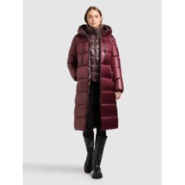 Steppmantel Khujo "NASHI", Damen, Gr. L, mahagoni rot, 100% Nylon, unifarben, eingesetzt elastischer Bund mit Windstopper, Mäntel