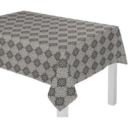 Tischdecke Adam "Romantic Puligny" Gr. 8, schwarz, B:145cm L:220cm, Bio-Baumwolle, Tischdecken, Tischdecke, aus 100% Bio-Baumwolle