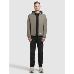 Anorak Khujo "FERD", Herren, Gr. L, graugrün, Web, 100% Polyester, unifarben, regular fit hüftlang, eingesetzt elastischer Bund, Jacken