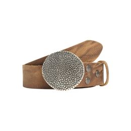 Koppelg&uuml;rtel RETTUNGSRING G&Uuml;RTEL, Damen, Gr. 100, braun (cognac), Leder, unifarben, G&uuml;rtel Koppelg&uuml;rtel, in Vintage-Optik