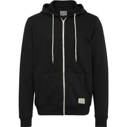 Kapuzensweatjacke Blend "BHNOAH", Herren, Gr. M, schwarz, Sweatware, Obermaterial: 60% Baumwolle, 40% Polyester, kontrastfarbene Details, unifarben, regular fit hüftlang, Rippbündchen, Sweatjacken
