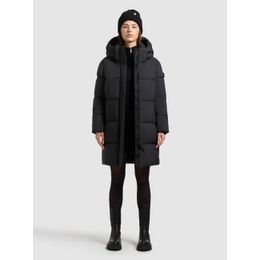 Steppmantel Khujo "HAYA2 MATT", Damen, Gr. L, obrage grau, 100% Polyester, unifarben, eingesetzt elastischer Bund mit Windstopper, Mäntel