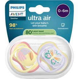 Schnuller ultra air Silikon, gelb/lila, 0-6 Monate Philips Avent
