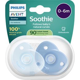 Schnuller Soothie Silikon, blau, 0-6 Monate Philips Avent