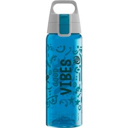 Trinkflasche Kinder Total Color Good Vibes blau, 600 ml Sigg