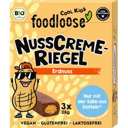 Kindersnack Nusscreme-Riegel Erdnuss, ab 3 Jahren (3x28 g) foodloose