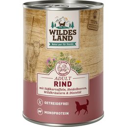 Nassfutter Hund mit Rind & S&uuml;&szlig;kartoffeln Wildes Land